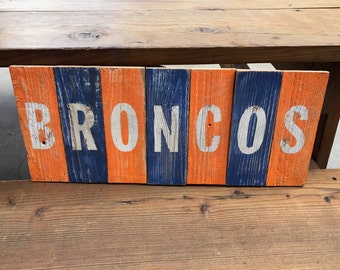 Denver broncos sign | Etsy