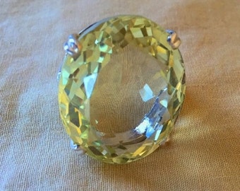 Large citrine ring | Etsy