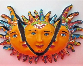 Mexican sun faces | Etsy