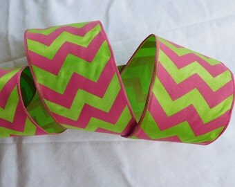 Pink wired ribbon | Etsy