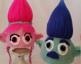Crochet troll hat | Etsy