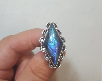 Teal diamond ring | Etsy