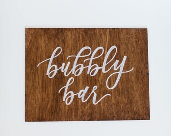 Bubbly bar sign | Etsy