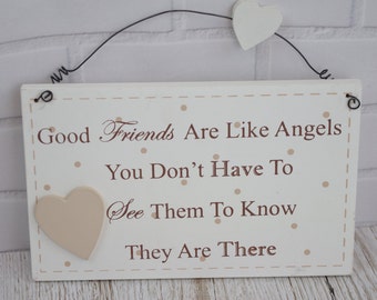 Home Decor Sign Wood Friend Plaque Rustic Scripture Quote