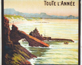 Biarritz poster | Etsy