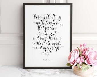 Emily dickinson hope | Etsy