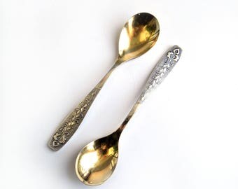 Gold plated spoons | Etsy