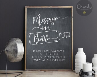 Message in a bottle sign | Etsy