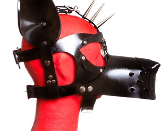 WOLF Wolf/Pup Hood Genuine Leather for Puppy by TheDogsBolloXX