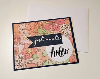 Sea Green Marble and Floral Thanks Greeting Card