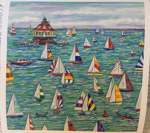 Sailboat Race by HappyPlacePrints on Etsy
