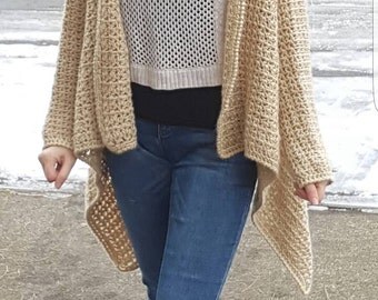 Airy Blocks Ribbed Crochet Shrug Pattern