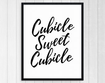 Cubicle funny quote | Etsy