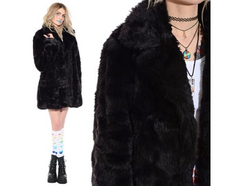 Faux fur coat jacket | Etsy