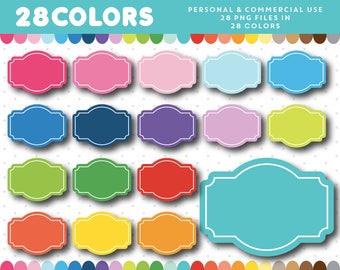 Handdrawn Frames CLIP ART LABELS 16 frames labels tags hand