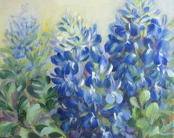 Bluebonnet painting | Etsy