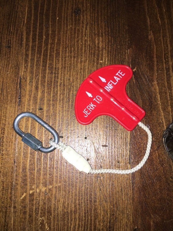 Key chain Life Jacket pull Jerk to Inflate
