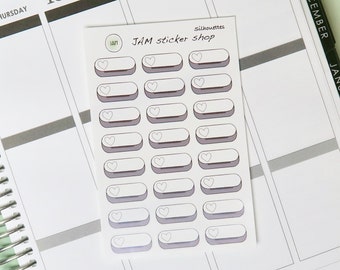 Silhouette stickers | Etsy