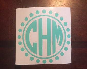 Circle initials | Etsy