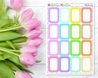 Items similar to Autumn Long Boxes Planner Stickers on Etsy