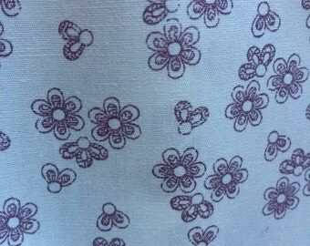 Lilac floral fabric | Etsy