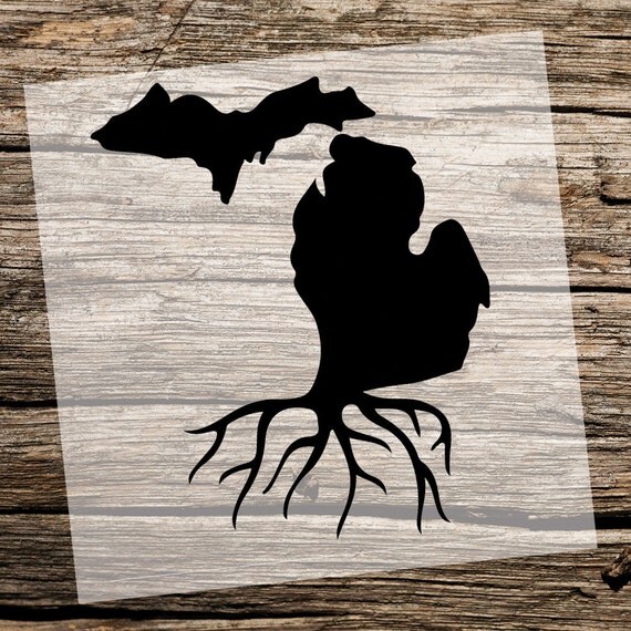 Michigan Roots Vinyl Decal Vinyl Decal Computer Decal Car