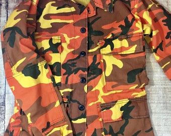 Orange camouflage | Etsy