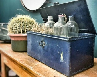 Items similar to Vintage motorcycle metal Tool Box - italian on Etsy