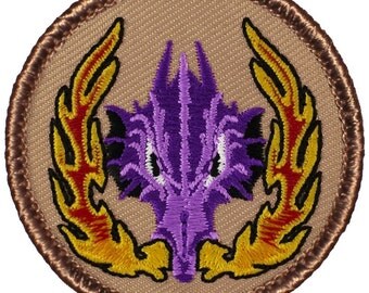 Robot Dragon Patch 692 2 Inch Diameter Embroidered Patch