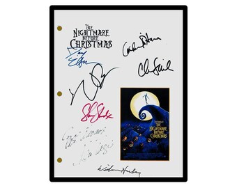 The Nightmare Before Christmas Movie Signed Script Autographed
