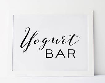 Yogurt bar sign | Etsy
