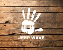 Unique jeep wave sticker related items | Etsy