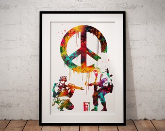 Banksy peace | Etsy