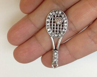 Tennis racket charms | Etsy