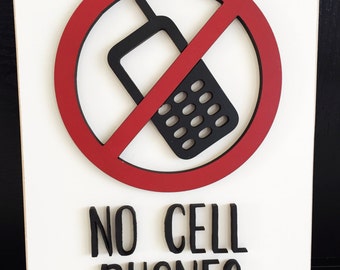 Cell phone sign | Etsy