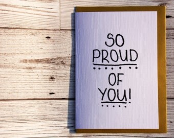 Proud of you card | Etsy
