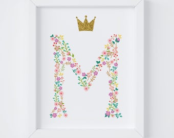 Crown letter m | Etsy