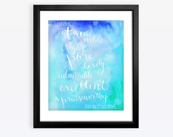 Whatever is pure | Etsy