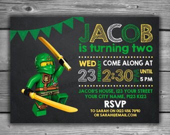 Ninjago invite | Etsy