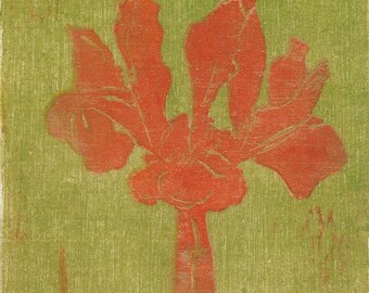 Woodcut flowers | Etsy