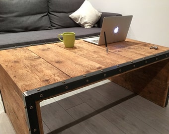 Wood and metal table | Etsy