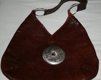 Moroccan leather bag | Etsy