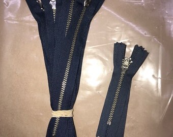 Antique brass zipper | Etsy