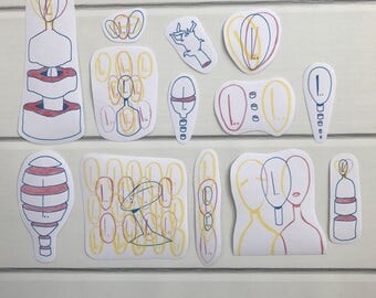 Creepy stickers | Etsy