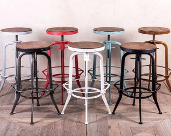 Rustic bar stools | Etsy