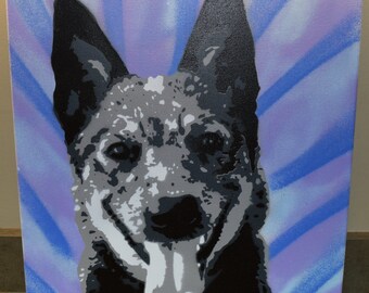 Blue heeler art | Etsy