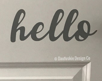 Hello wall decal | Etsy
