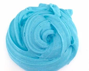 Blue fluffy slime | Etsy