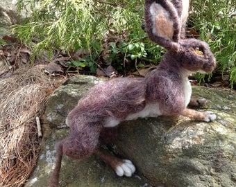 Felted hare | Etsy