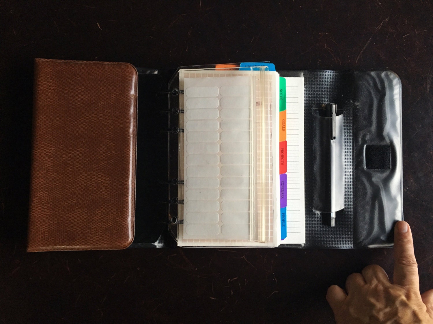 1980s Never Used 6 ring Binder 5 X 7 Data Mate Deluxe Edition Day 